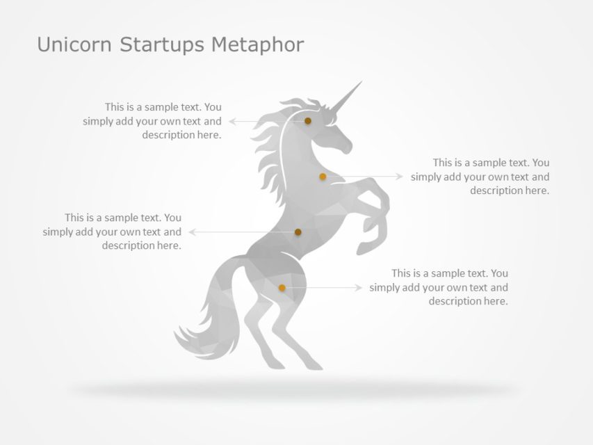 Unicorn StartUp Metaphor PowerPoint Template | SlideUpLift