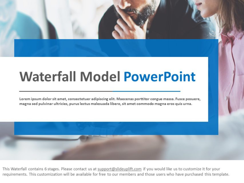Waterfall Chart for Growth PowerPoint Template | SlideUpLift
