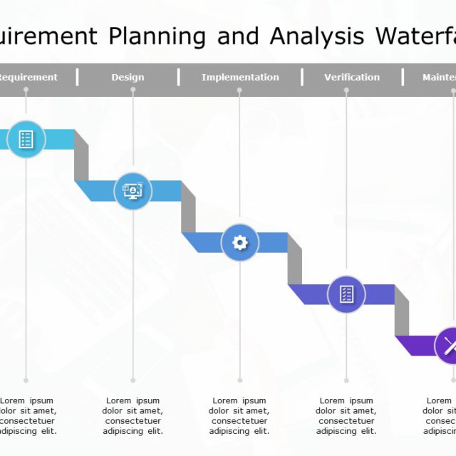 Waterfall Development PowerPoint Template Waterfall Development PowerPoint Template
