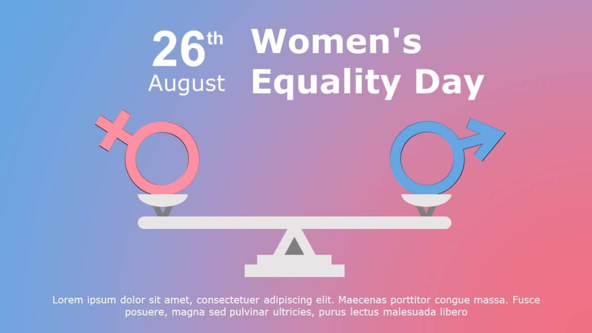 Editable Women Equality Day PowerPoint Templates & Slides | SlideUpLift
