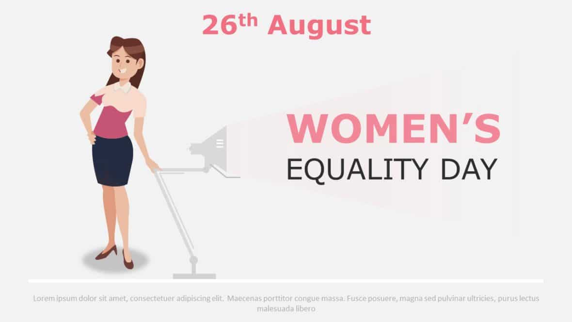 Editable Women Equality Day PowerPoint Templates & Slides | SlideUpLift