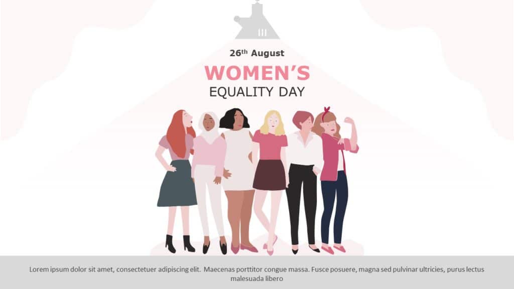 Editable Women Equality Day PowerPoint Templates & Slides | SlideUpLift
