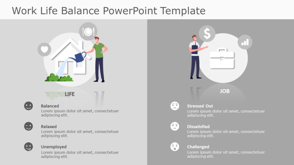 Editable Work Life Balance Templates For PowerPoint | SlideUpLift