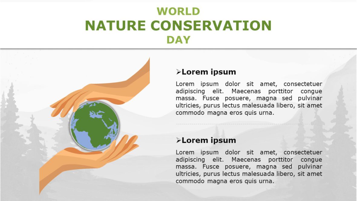 Editable World Nature Conservation Day Templates For PowerPoint ...