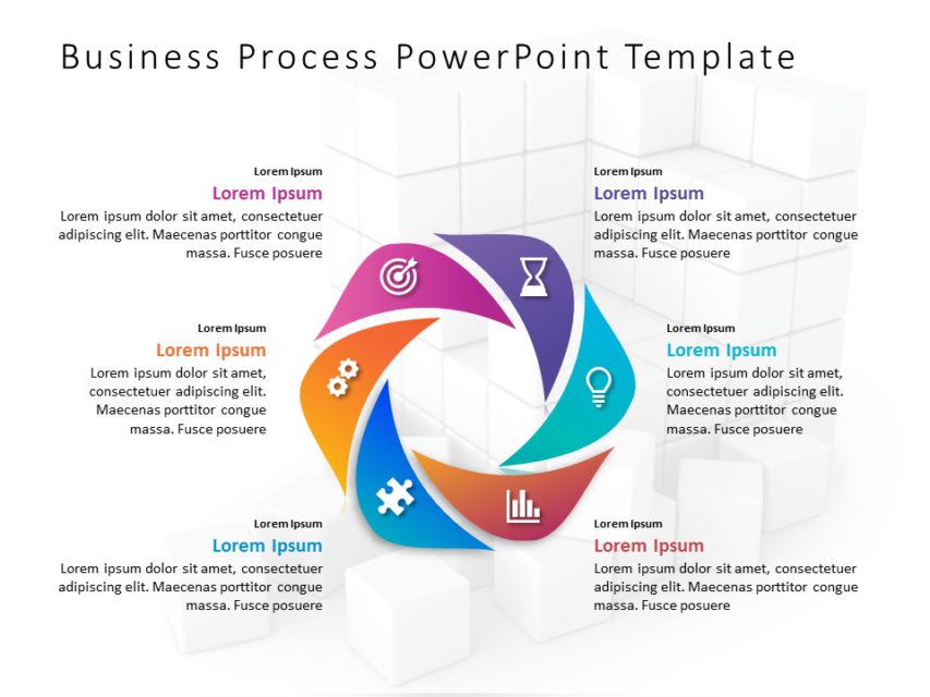 6 Steps Circular Business Strategy PowerPoint Template | SlideUpLift