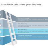4 Step Ladder Diagram PowerPoint Template