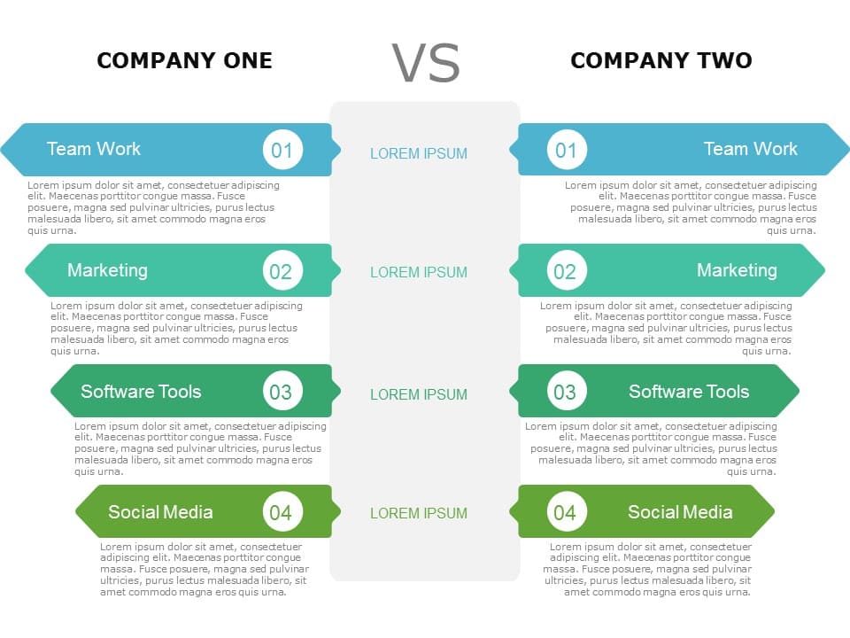 Company Comparison Chart PowerPoint Template