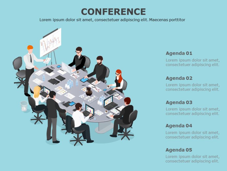 Round Table Conference 01 PowerPoint Template | SlideUpLift