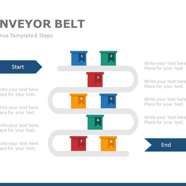 Conveyor Belt Process Flow 02 PowerPoint Template