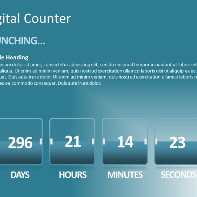 Digital Counter PowerPoint Template