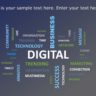Digital Word Cluster PowerPoint Template