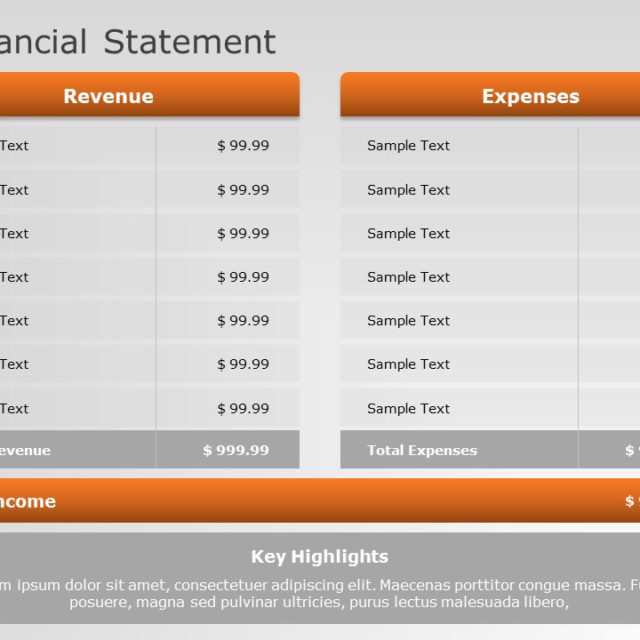 Financial Statement 03 PowerPoint Template