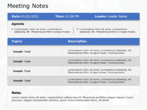 Meeting Notes 02 | Meeting Notes Templates | SlideUpLift