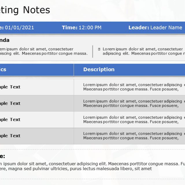 Meeting Notes 03 PowerPoint Template