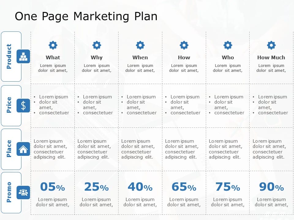 One Page Marketing Plan Template One Page Marketing Plan Template