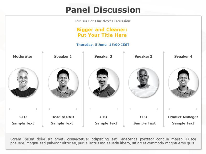 Panel Discussion 05 PowerPoint Template | SlideUpLift