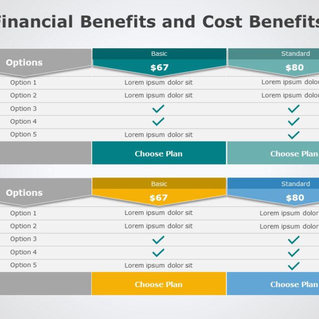 Animated Pricing Options Table PowerPoint Template