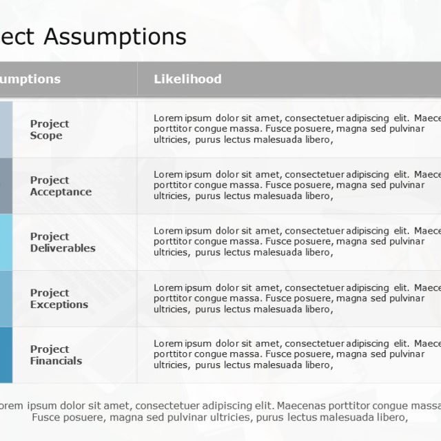 Project Assumptions 07 PowerPoint Template