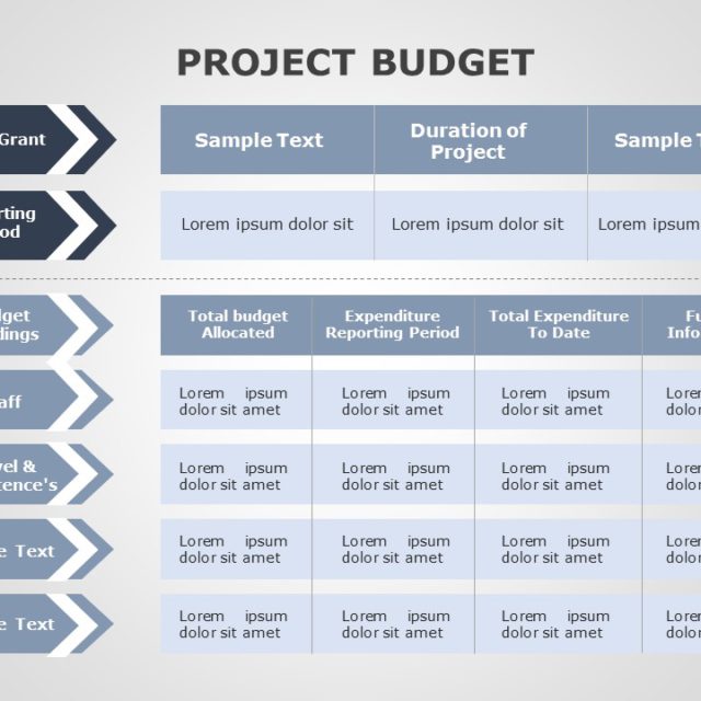 Budget Finance Table PowerPoint Template