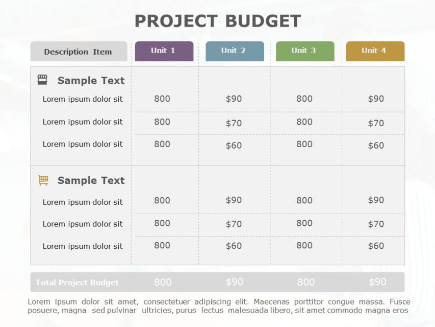 Project Budget Financial Update PowerPoint Template | SlideUpLift