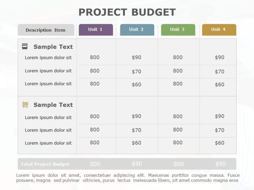 Project Budget Financial Update PowerPoint Template | SlideUpLift