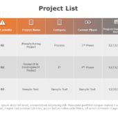 Project List PowerPoint Template | Project List Templates | SlideUpLift