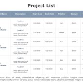 Project Assumptions List PowerPoint Template