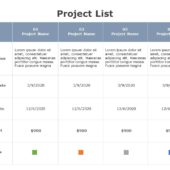Project List PowerPoint Template | Project List Templates | SlideUpLift