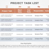 Animated Project Task List PowerPoint Template