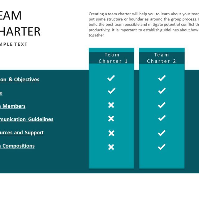 Team Charter Canvas PowerPoint Template