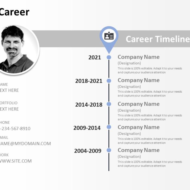 Resume Timeline 04 PowerPoint Template