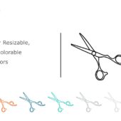 Scissor Icon 03 PowerPoint Template