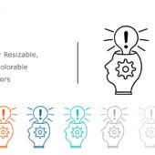 Box Bulb Solution Icon PowerPoint Template