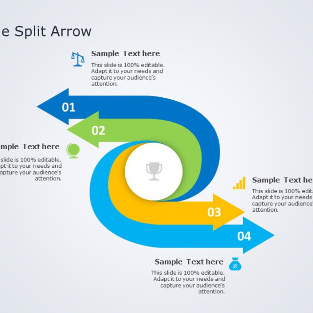 Split Arrows 04 PowerPoint Template
