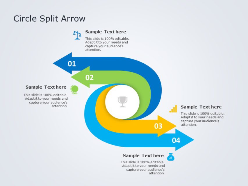 Split Arrows 02 PowerPoint Template | SlideUpLift