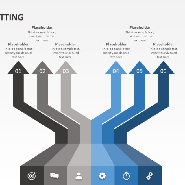Split Arrows PowerPoint Template