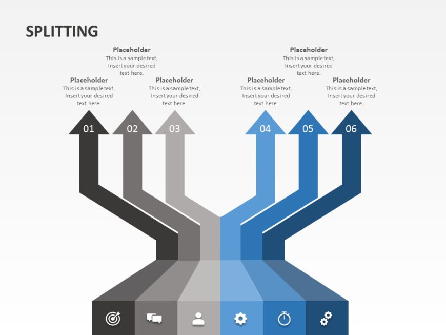 Split Arrows 04 PowerPoint Template | SlideUpLift
