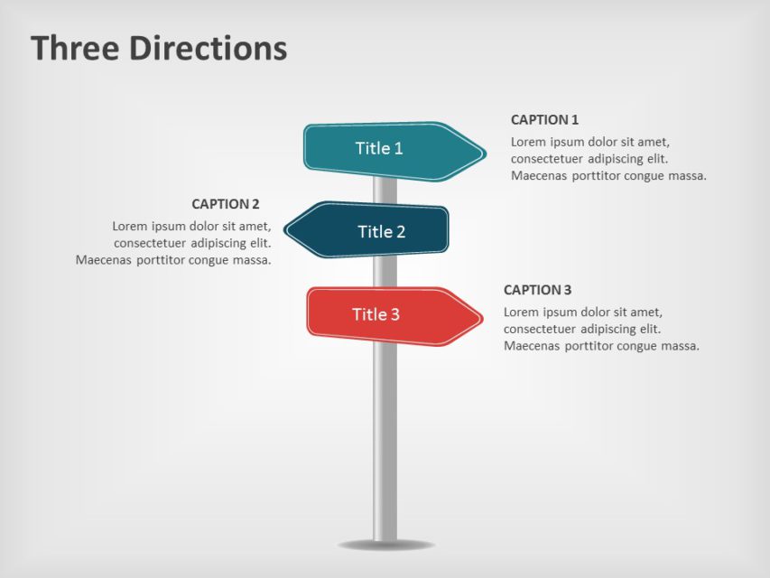 Three Directions 04 PowerPoint Template | SlideUpLift