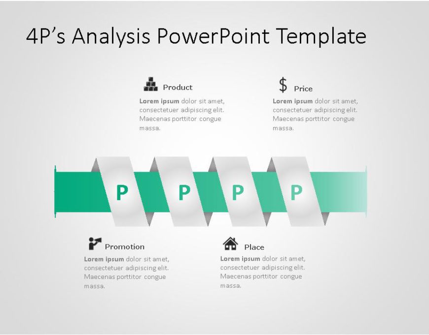 4P Marketing Framework for business use 18d PowerPoint Template ...
