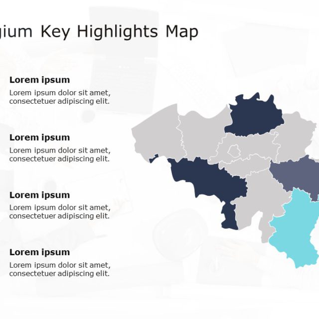 Belgium Map PowerPoint Template 04 | SlideUpLift