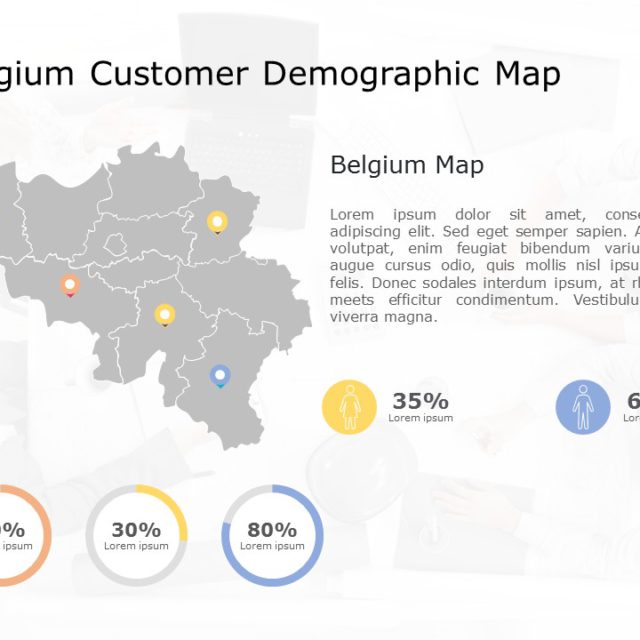 Belgium Map PowerPoint Template 09