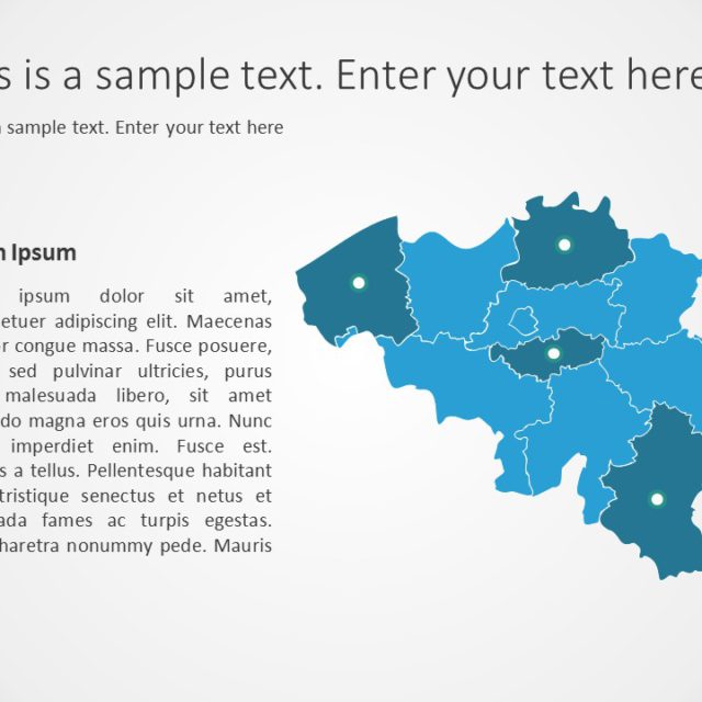 Belgium Map PowerPoint Template 05