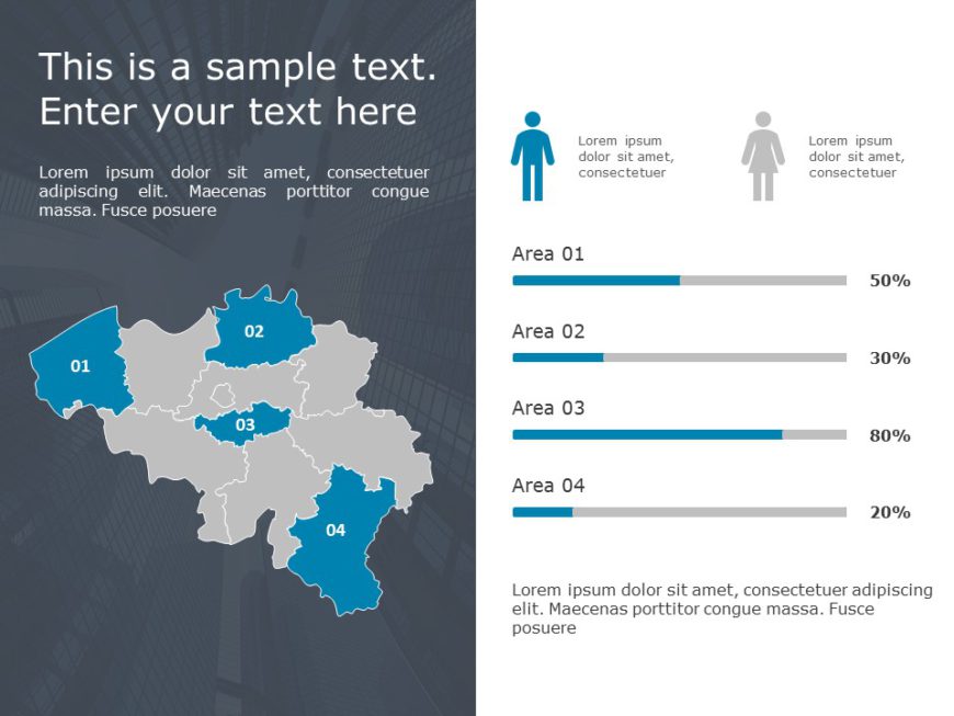 Belgium Map PowerPoint Template 09 | SlideUpLift