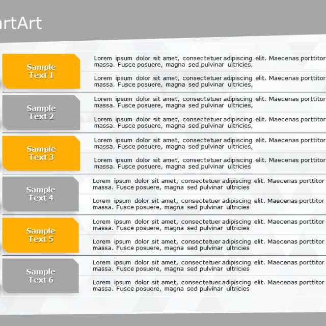 SmartArt List List MultipleLines 4 Steps