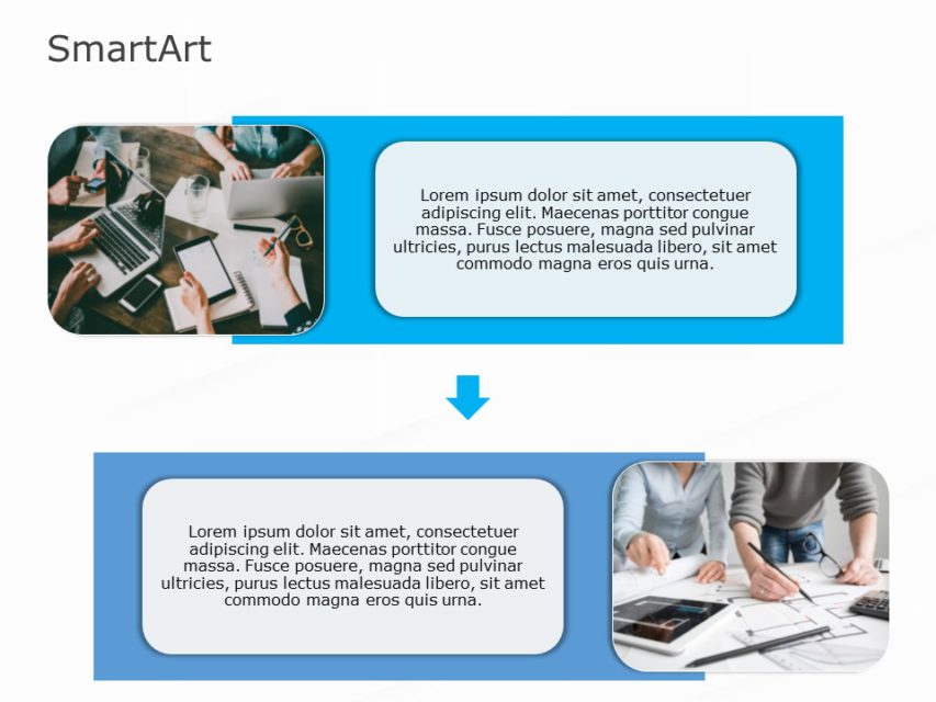 SmartArt Picture Picture Alternatingtext 2 Steps | SlideUpLift