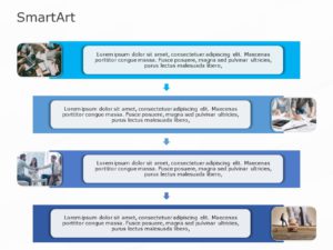 SmartArt Picture Picture Block 4 Steps | SlideUpLift