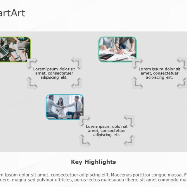 SmartArt Picture Picture Vertical 3 Steps | SlideUpLift