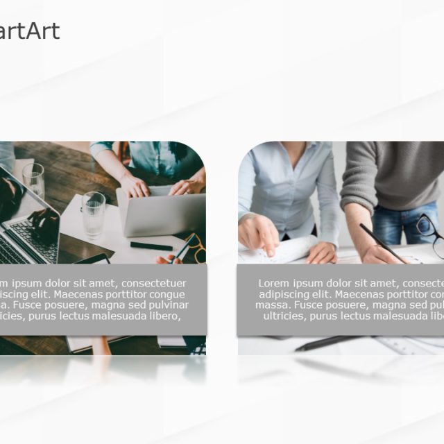 SmartArt Process Text 2 Steps