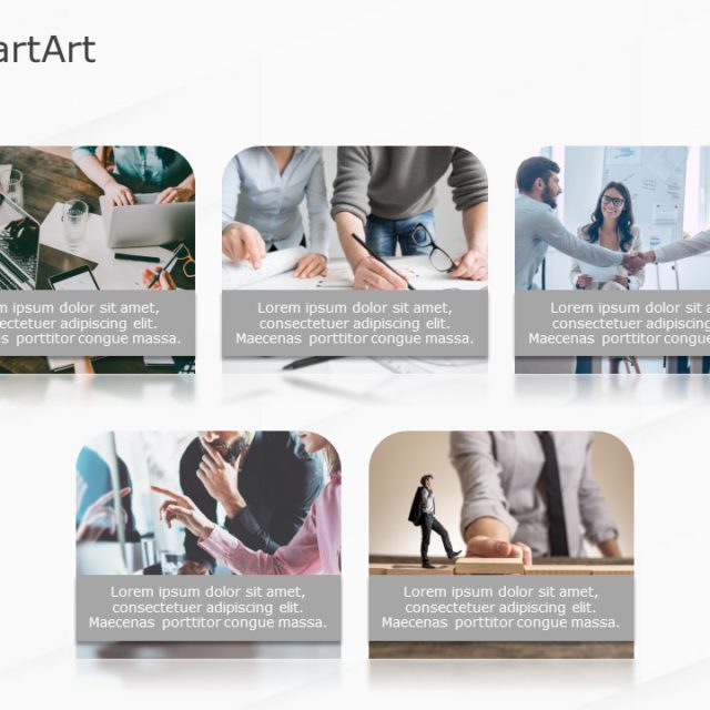 SmartArt Process Text 5 Steps