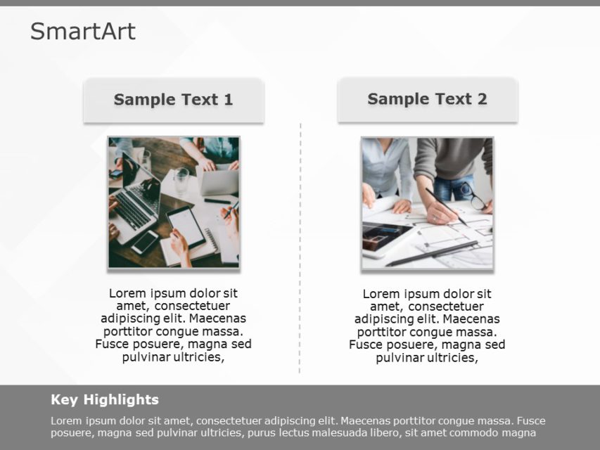 SmartArt Picture Picture Title 2 Steps | SlideUpLift